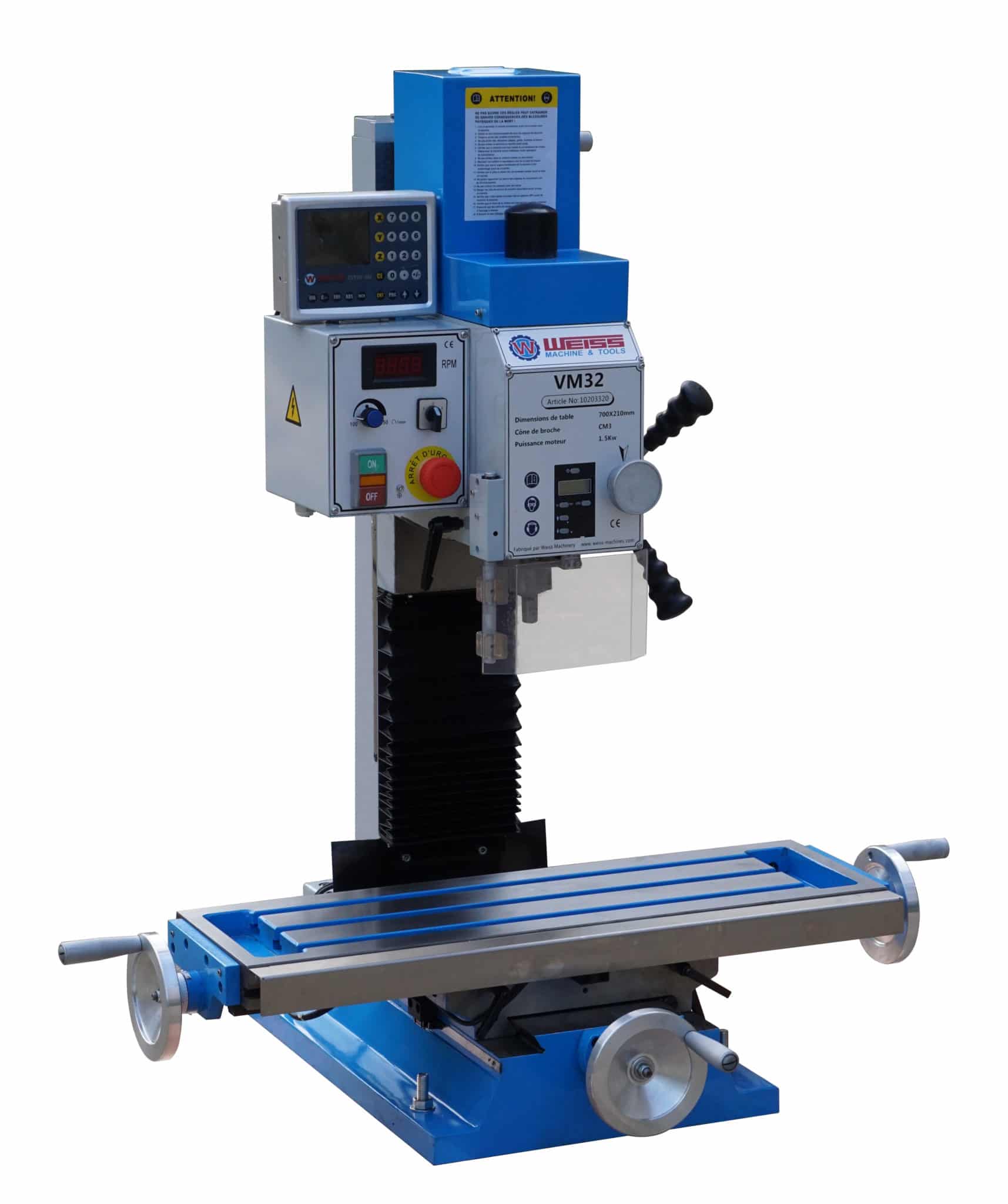 PERCEUSE-FRAISEUSE D’ÉTABLI VM32 – Weiss Machines